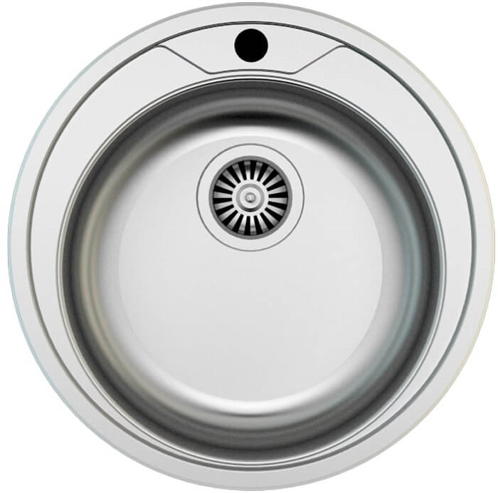 Мойка из нержавеющей стали AS 02 510 mm, толщина 0,6 mm, врезная, SATIN ...