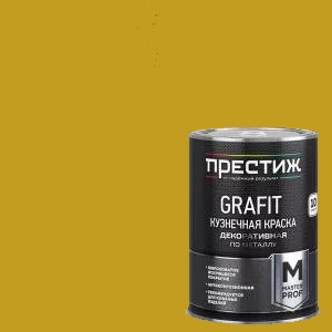 Краска кузнечная декоративая по металлу Престиж Grafit золотистая 0,9 ...