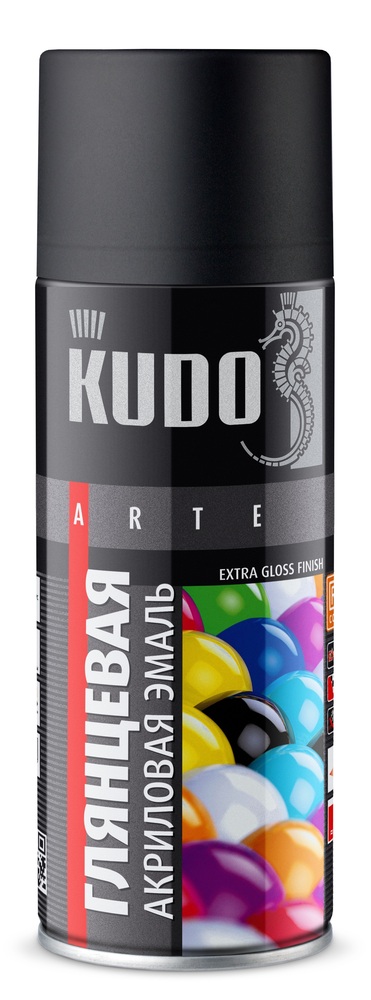 Спрей-Эмаль акриловая KUDO satin RAL 9005 чёрная 520мл от Мегаполис в Калининграде и области ...